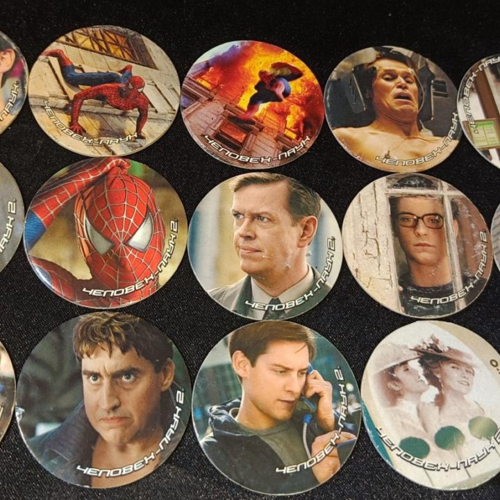 Сотки POG Человек-Паук Spider-Man Caps Фишки Кэпсы в Москве, цена 20 ...