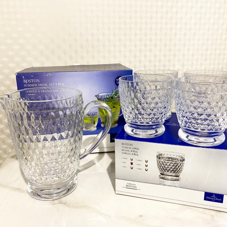 Графин и стаканы Boston Villeroy&boch – купить в Москве, цена 8 000 руб ...