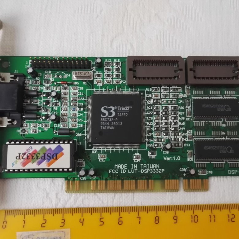Video card PCI S3 Trio32 DSP3332P (раритет) – купить в Москве, цена 1 ...
