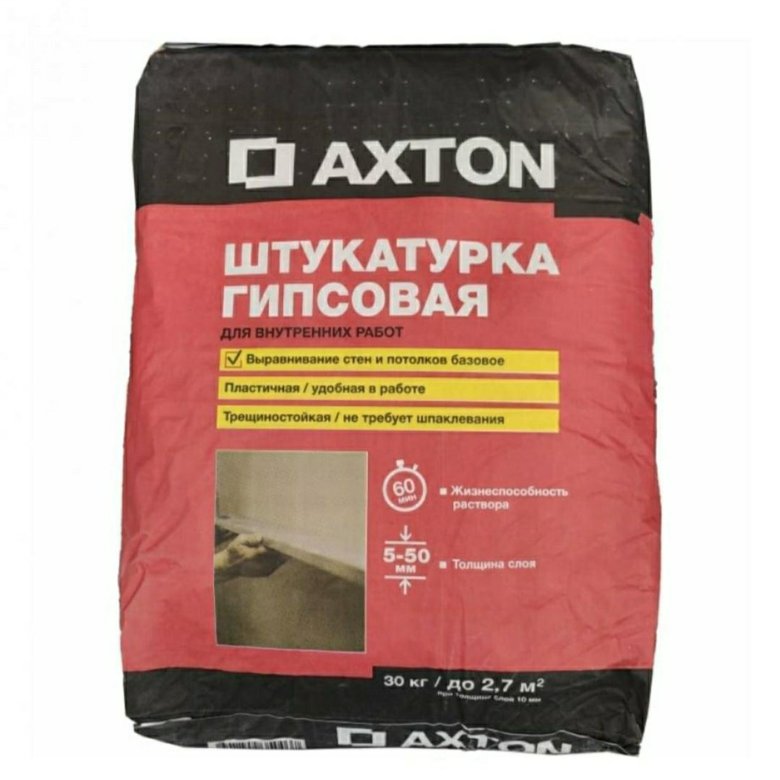Гипсовая штукатурка axton (2 пакета по 30 кг) – купить в Москве, цена ...