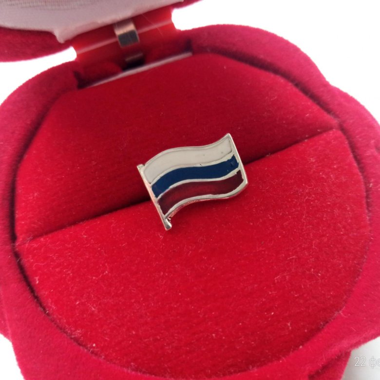 Знак, значок серебро 925. флаг России. Триколор. – купить в Санкт ...