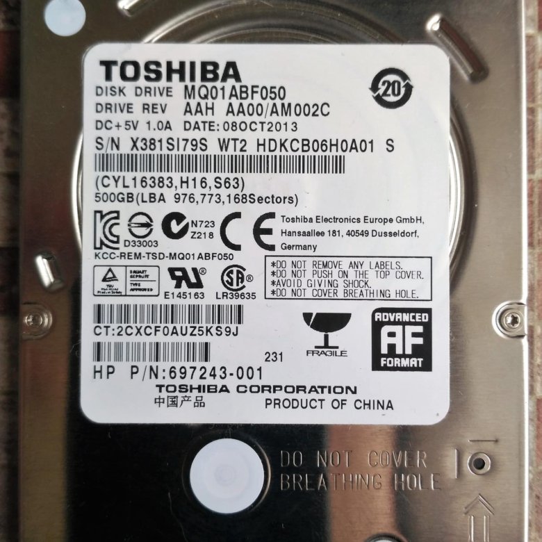 HDD 2,5" Toshiba 500 ГБ MQ01ABF050 – купить в Шушенском, цена 1 500 руб., дата размещения: 13.07 ...