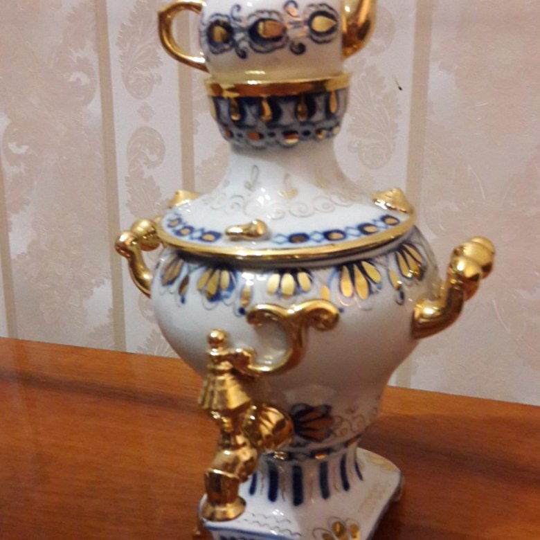 Самовар гжель с позолотой СССР – купить в Москве, цена 3 500 руб., дата ...
