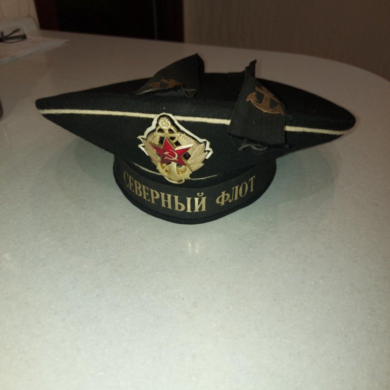 Бескозырка ВМФ СССР, СЕВЕРНЫЙ ФЛОТ, 1991 – купить в Одинцово, цена 1 ...