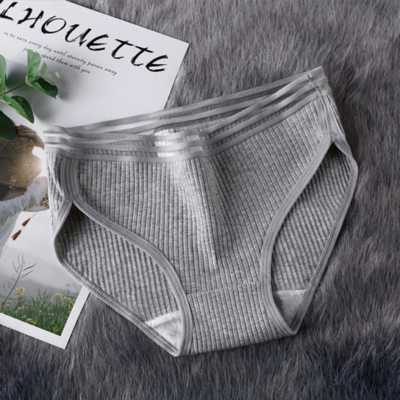 Трусики хлопок серые, р.М – купить в Уфе, цена 180 руб., дата ...